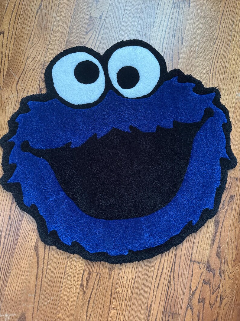 Hand Crafted Cookie Monster Rug. - Etsy