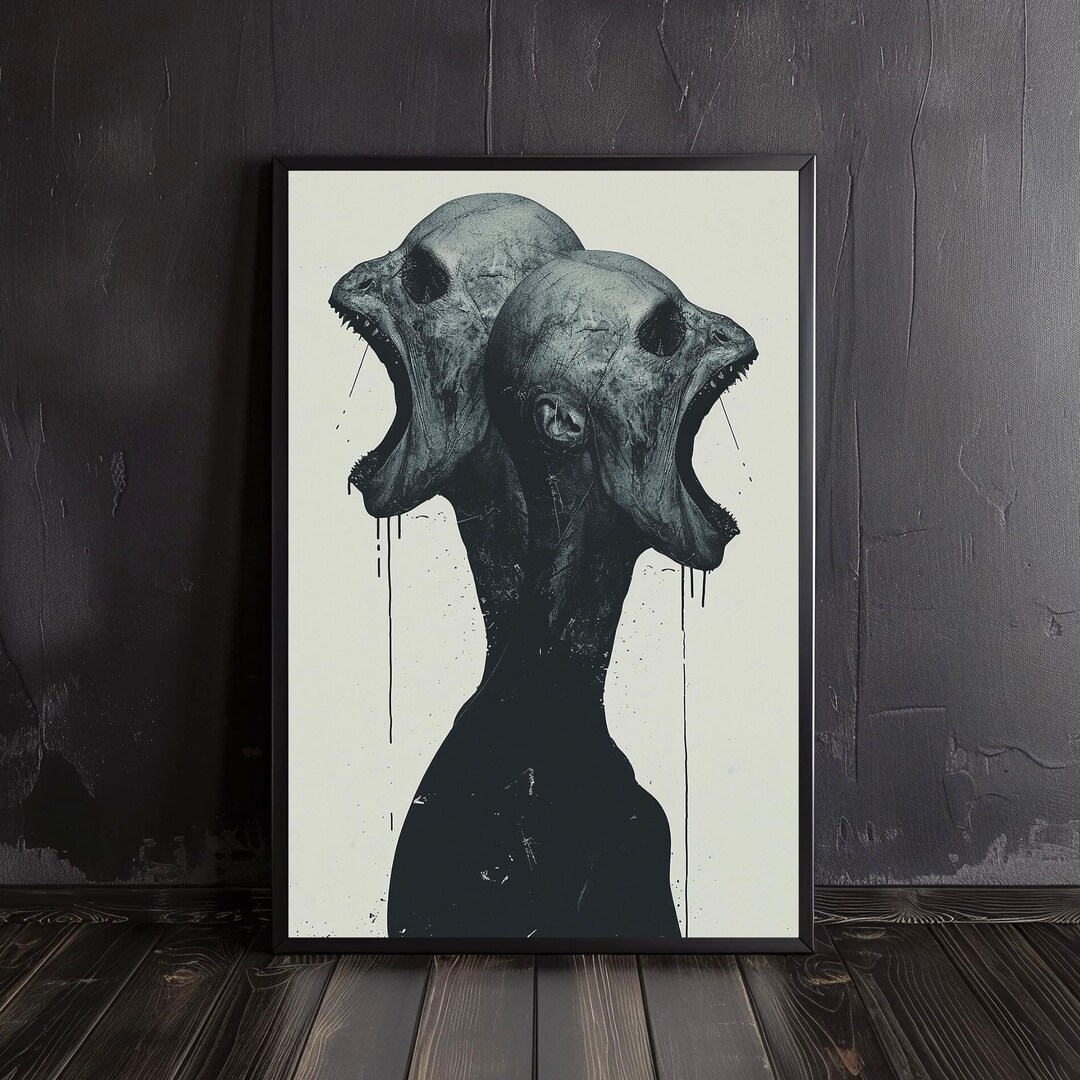 Creepy Monsters | Horror Art, Printable Wall Art, Creepy Digital Poster ...