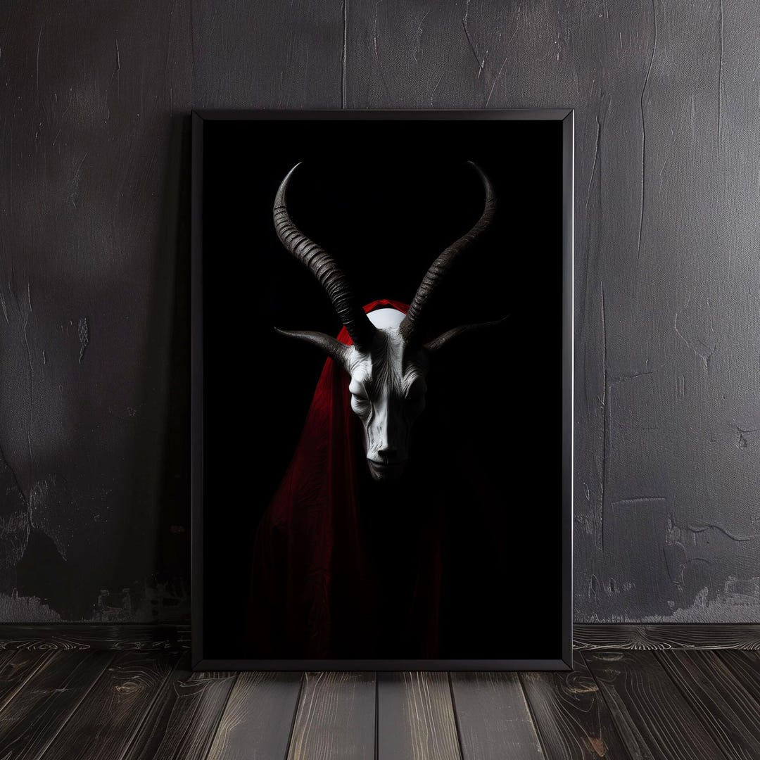 Baphomet Art Print | Satanic Art, Occult Poster, Occult Wall Arts ...