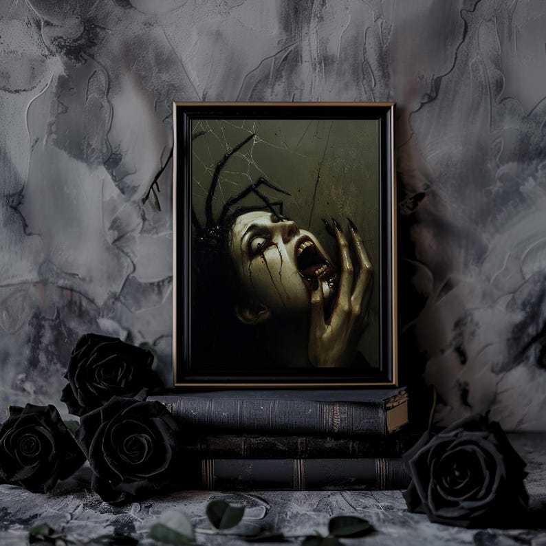 Spider Queen | Gore Art, Horror Poster Art, Printable Wall Art, Creepy ...