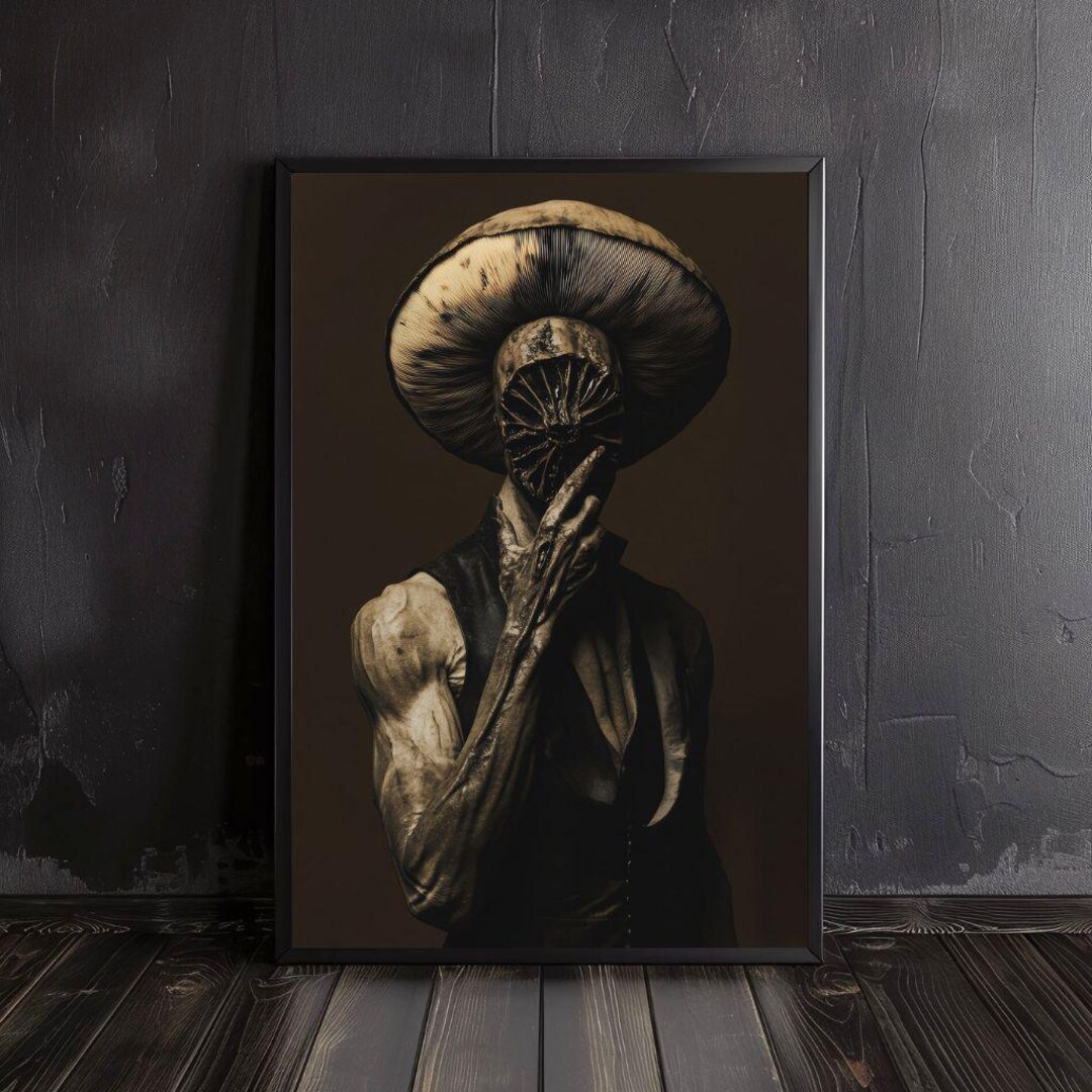 Creepy Mushroom Horror Poster, Spooky Mushrooms, Horror Wall Art ...