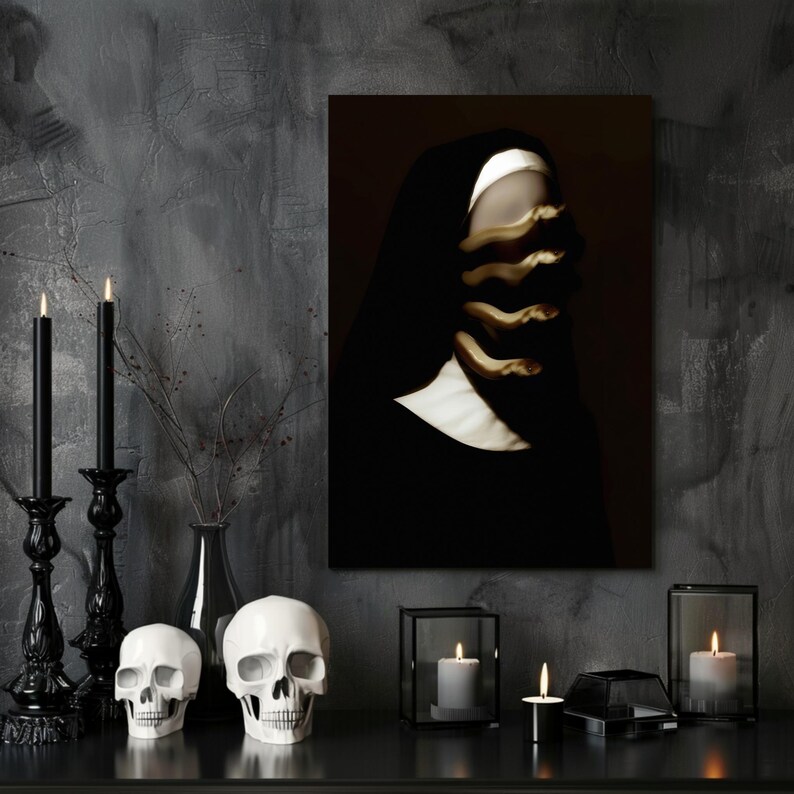 Serpent Nun | Satanic Art, Occult Poster, Horror Poster Art, Demonic ...
