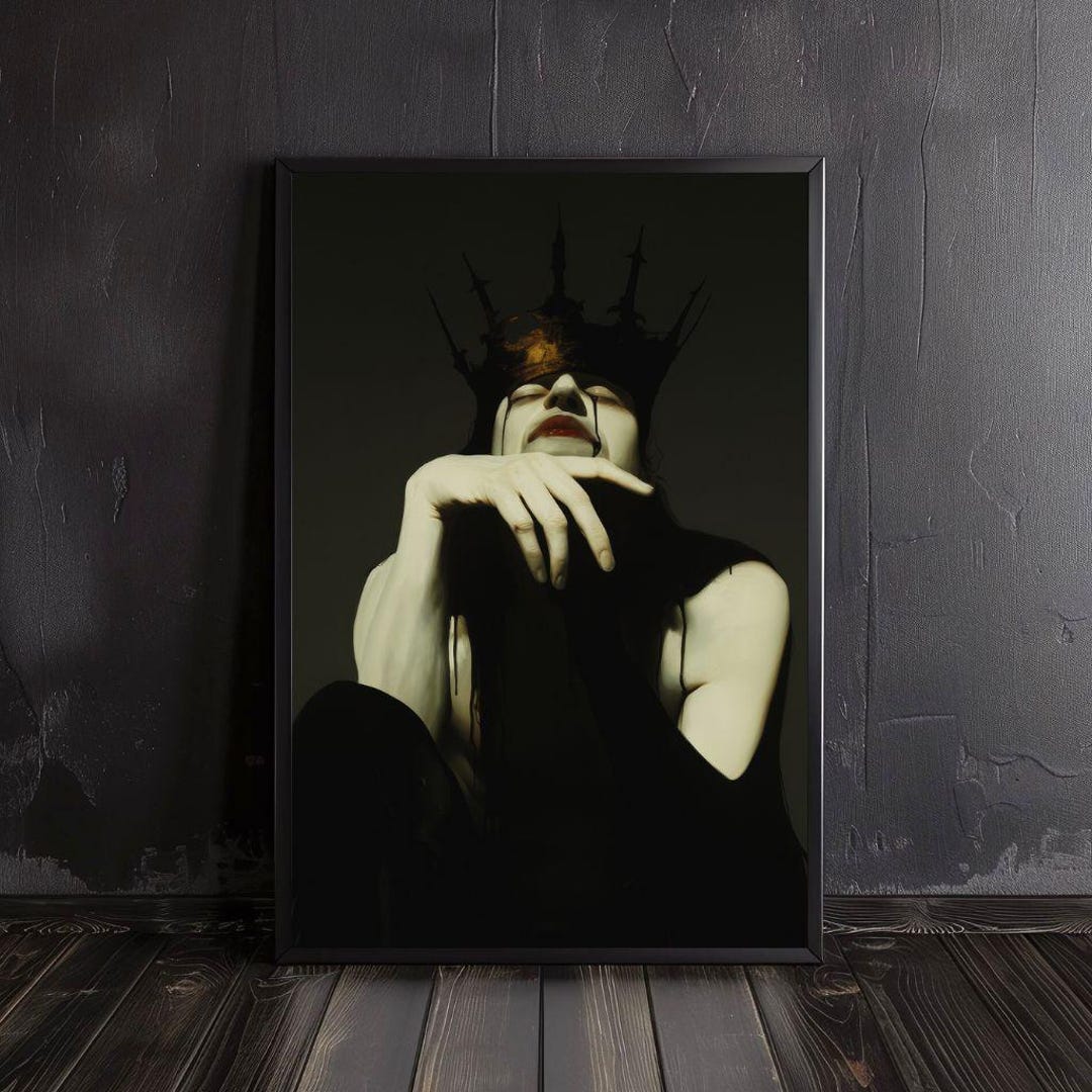 Gothic Monarch King Wall Arts, Dark Fantasy Print, Gothic Wall Art ...