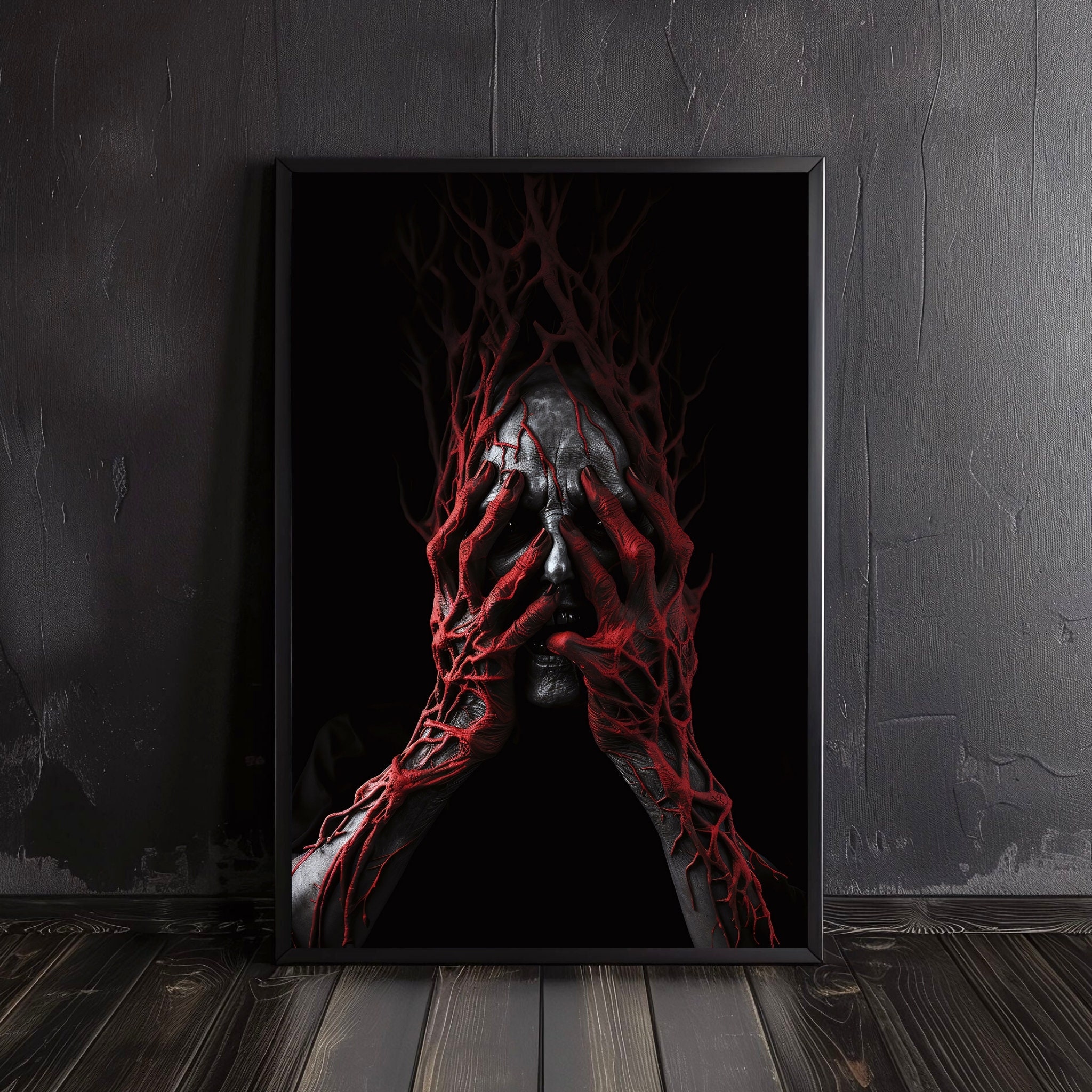 Devil Print Demon Poster, Horror Art, Occult Prints, Creepy Poster ...