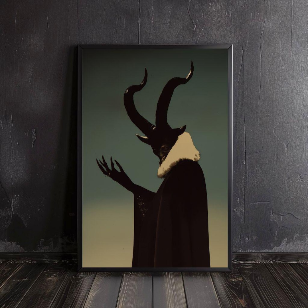 Satan Art Print Satan Poster, Devil Art Print, Horror Art, Occult ...