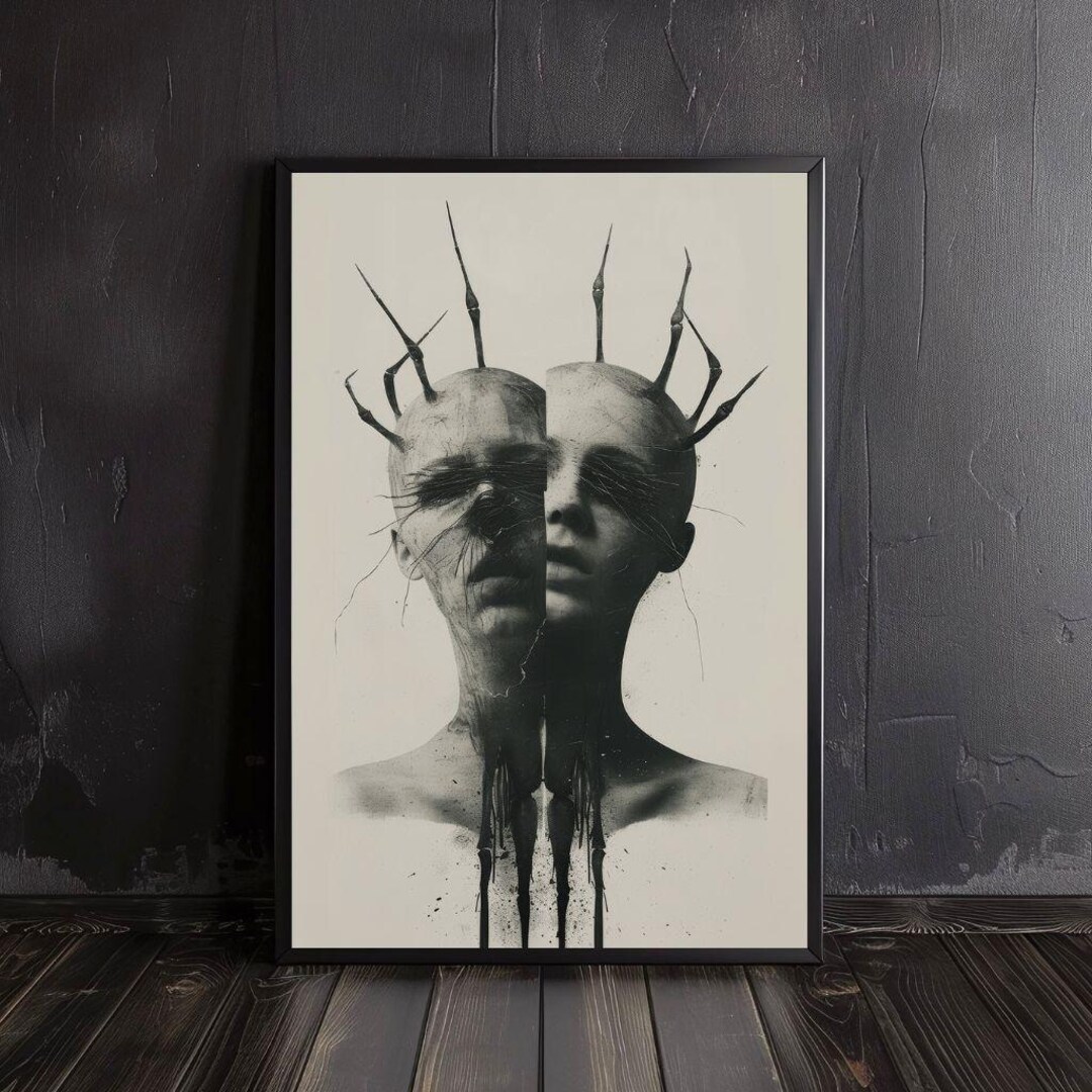 Creepy Twins Horror Poster, Creepy Print, Horror Wall Art, Creepy Wall ...