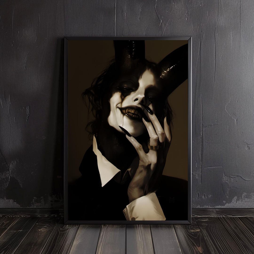 Satan Poster | Devil Art Print, Horror Art, Occult Prints, Creepy ...