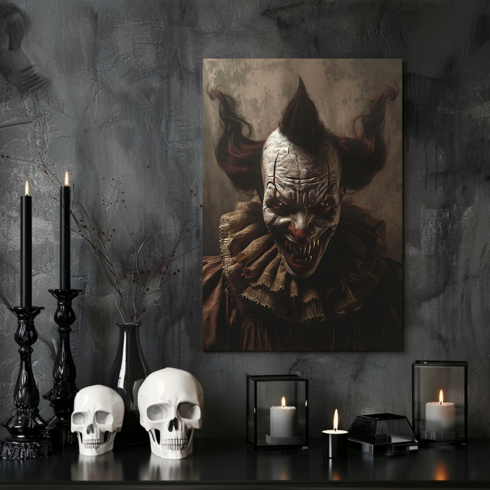 Creepy Clown | Jester Poster, Printable Wall Art, Spooky Decor, Clown ...
