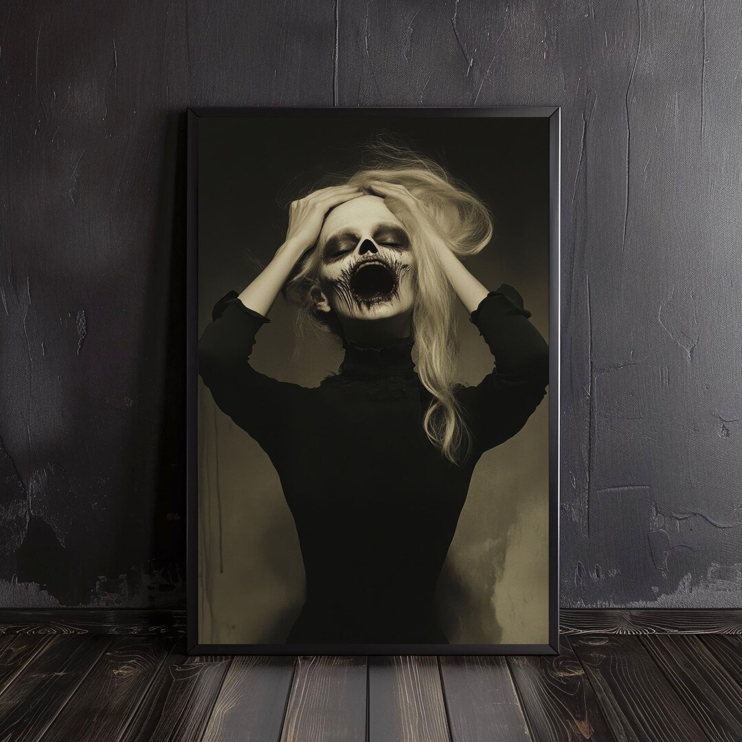 Zombie Girl | Creepy Art, Horror Poster, Creepy Wall Art, Zombie Wall ...