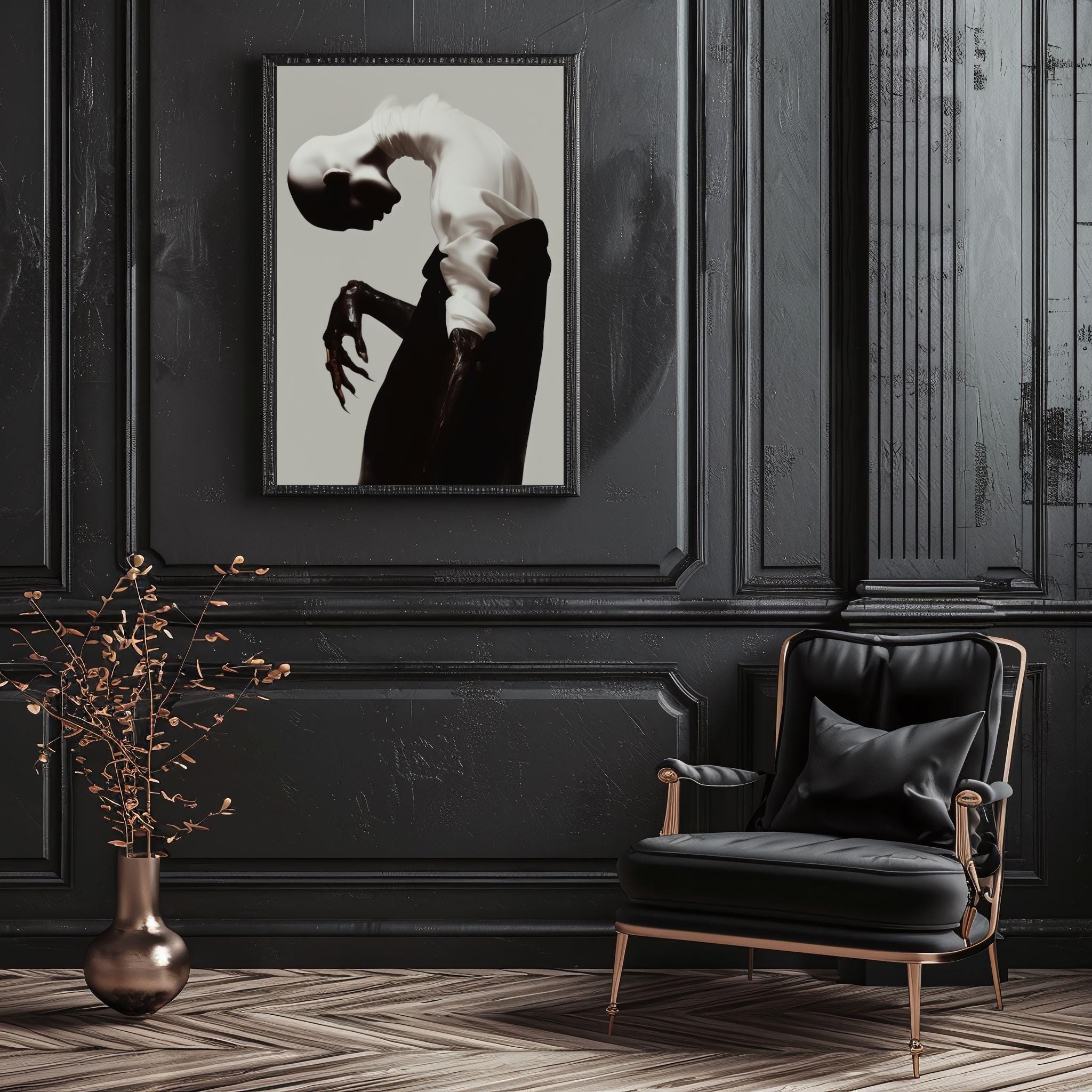 Creepy Entity | Horror Art, Creepy Poster, Satanic Wall Arts, Demonic ...