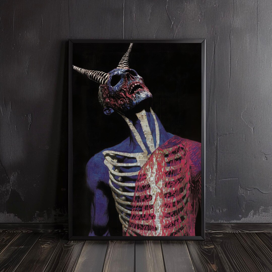 Bone Demon | Satanic Art Prints, Horror Wall Arts, Spooky Poster ...