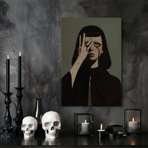 Gothic Girl | Retro Horror Poster Gothic, Vintage Wall Art, Spooky Wall ...