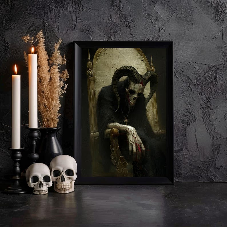 Infernal Priest | Satan Poster, Horror Art, Occult Prints, Creepy ...