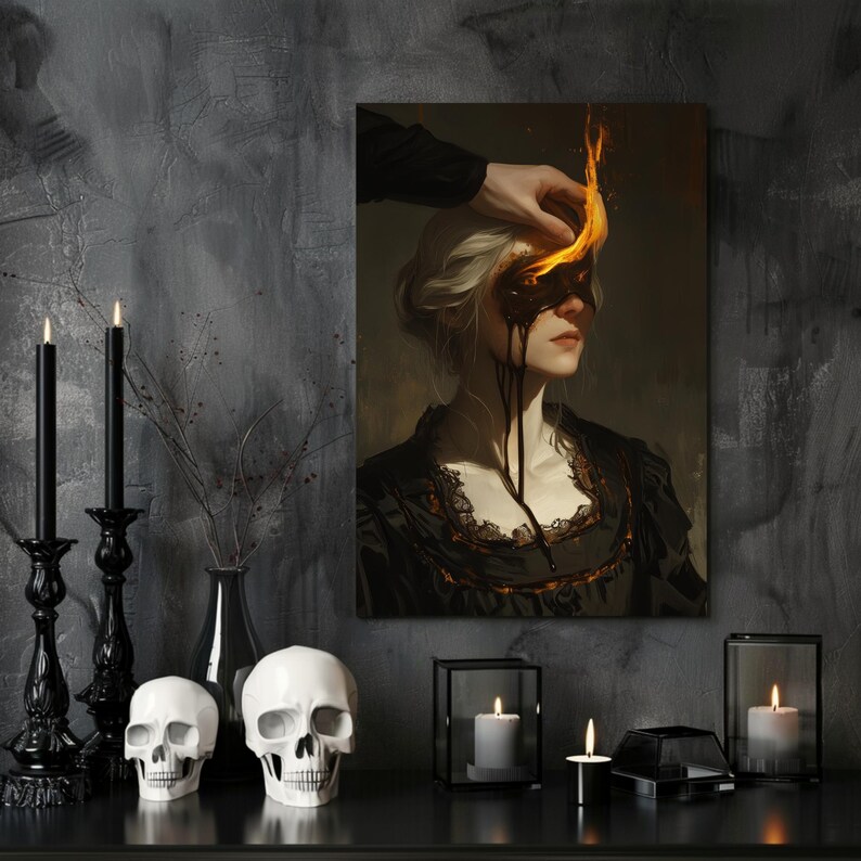 Devil's Embrace | Occult Poster, Horror Art, Demonic Prints, Creepy ...