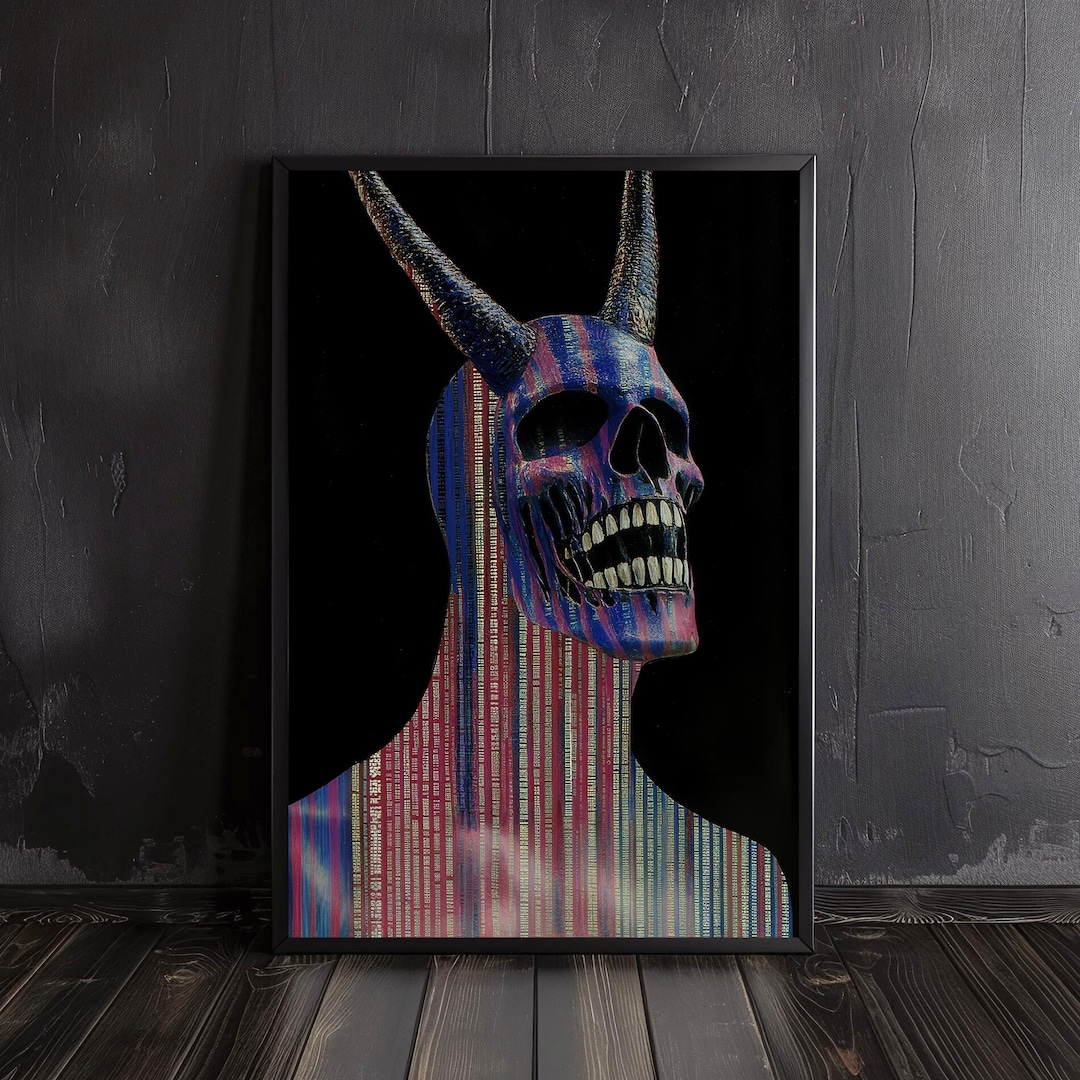 Glitch Demon | Demonic Art, Creepy Wall Art Prints, Satanic Art Prints ...