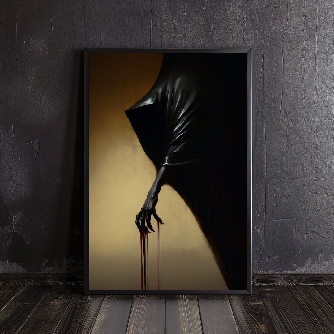 Evil Print Art Demon Poster, Horror Art, Occult Prints, Creepy Poster ...