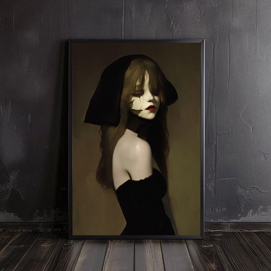 Cursed Doll Victorian Gothic Doll, Gothic Art Print, Spooky Doll Poster ...