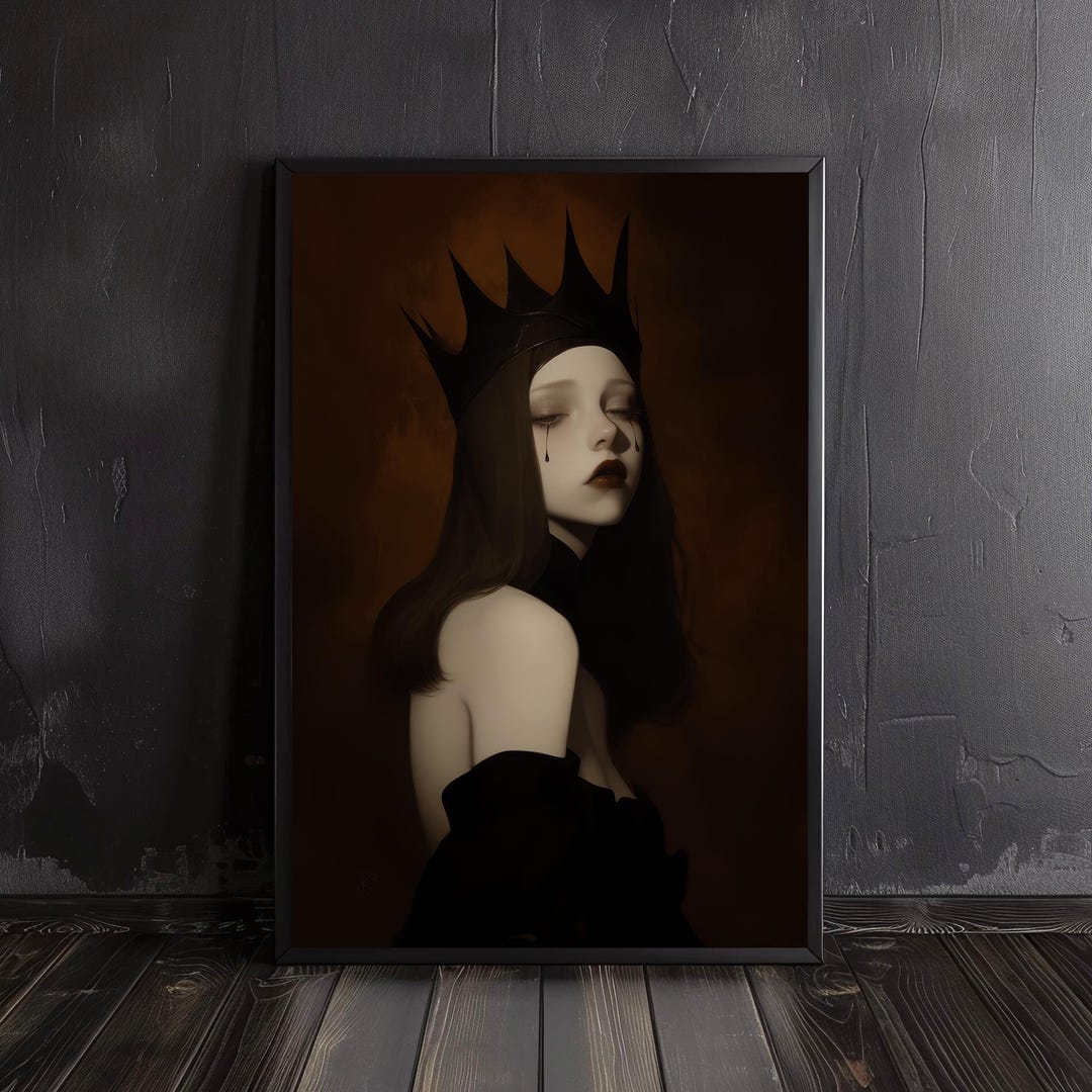 Gothic Queen | Gothic Wall Art, Queen Poster, Gothic Woman Art, Female ...