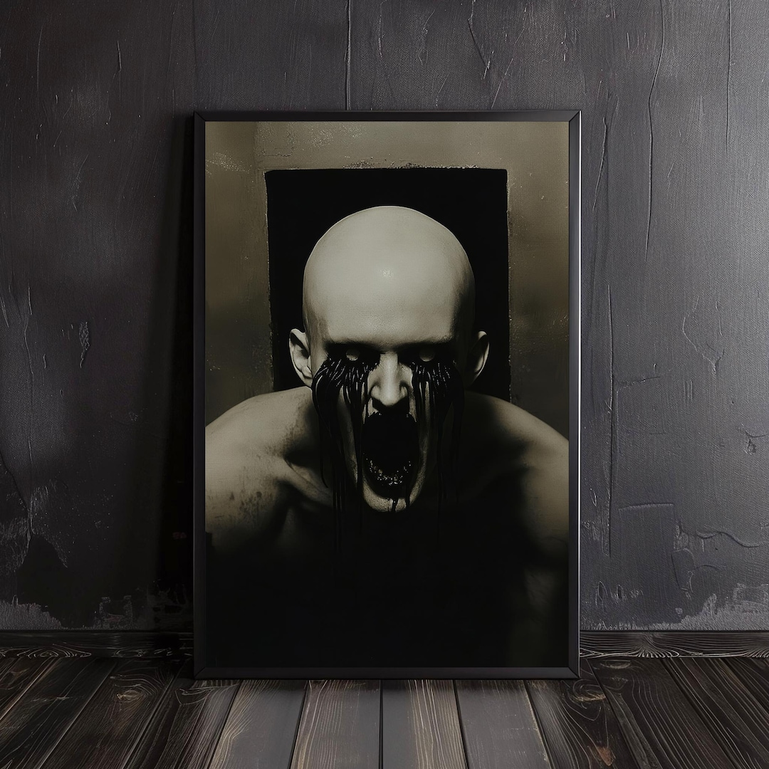 Screaming Horror | Horror Poster, Creepy Print, Horror Wall Art, Creepy ...