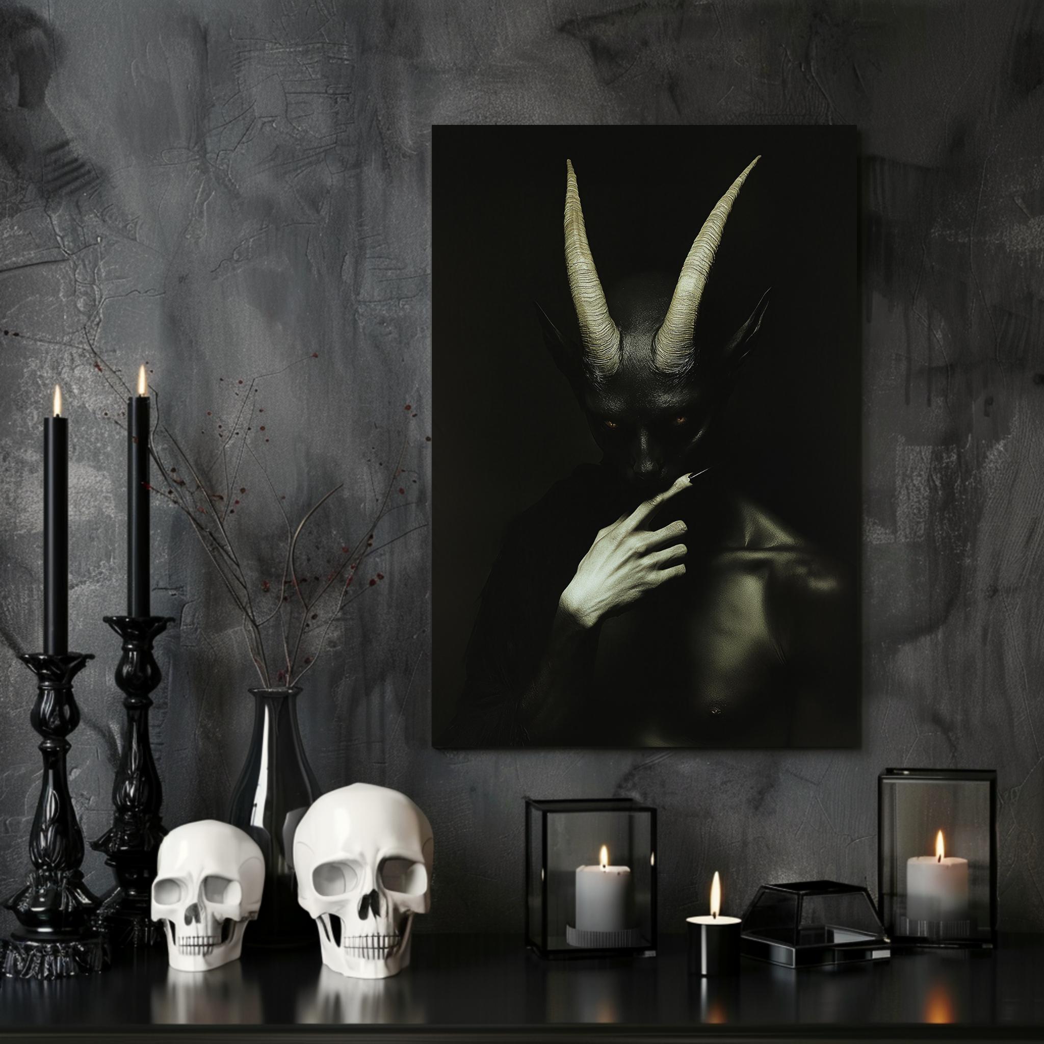 Black Devil | Lucifer Art Print, Jersey Devil, Satanic Decor, Horror ...