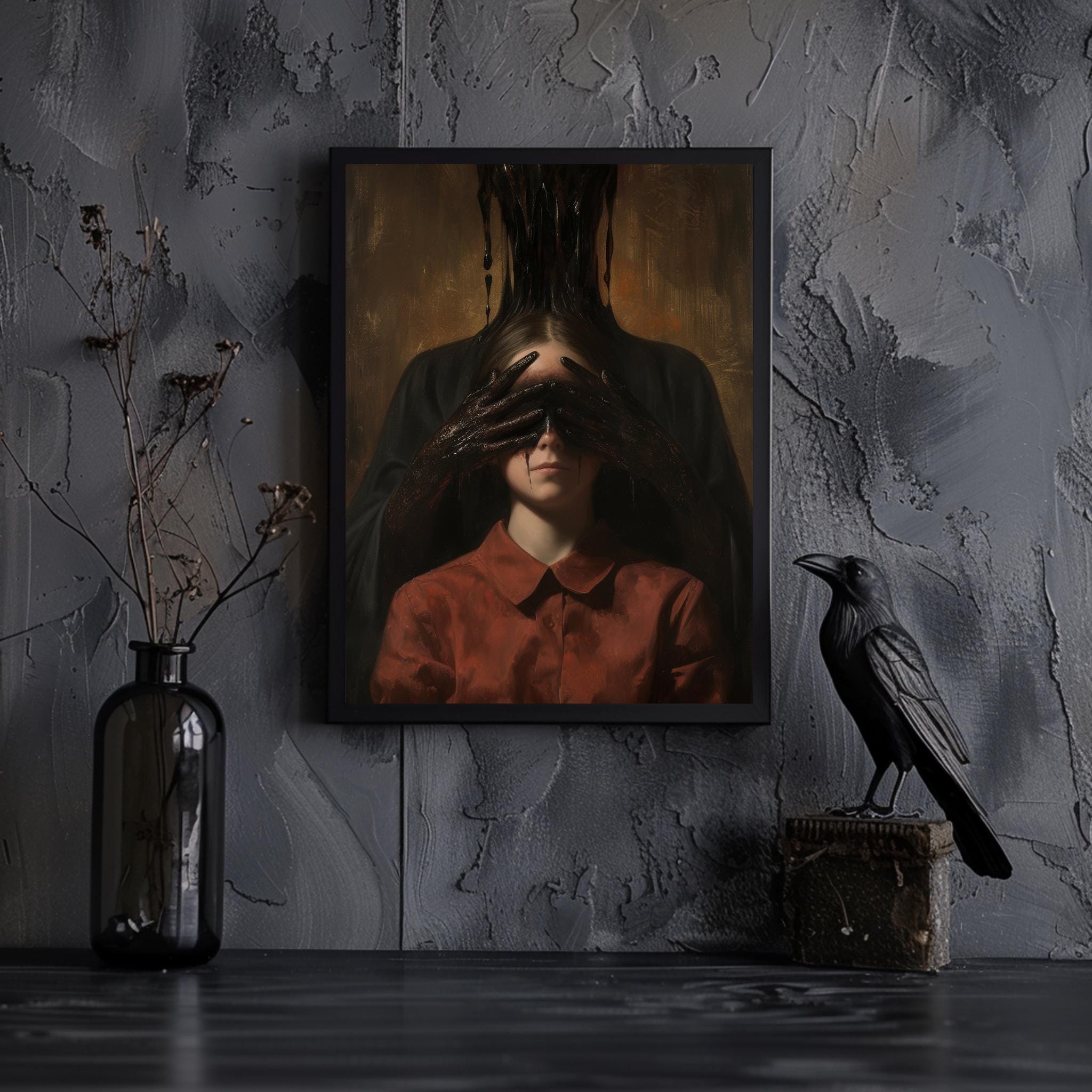 Devil's Embrace | Satan Poster, Horror Art, Occult Prints, Creepy ...