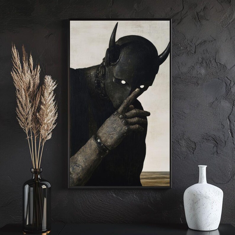 Iron Devil Devil Print Art, Satan Poster, Horror Art, Creepy Poster ...