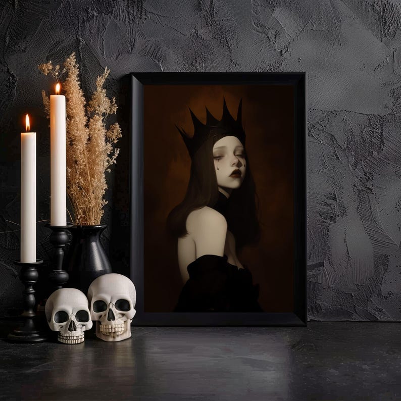 Gothic Queen | Gothic Wall Art, Queen Poster, Gothic Woman Art, Female ...