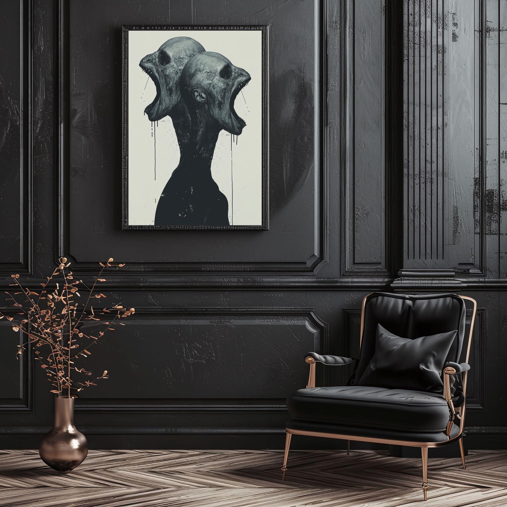 Creepy Monsters | Horror Art, Printable Wall Art, Creepy Digital Poster ...