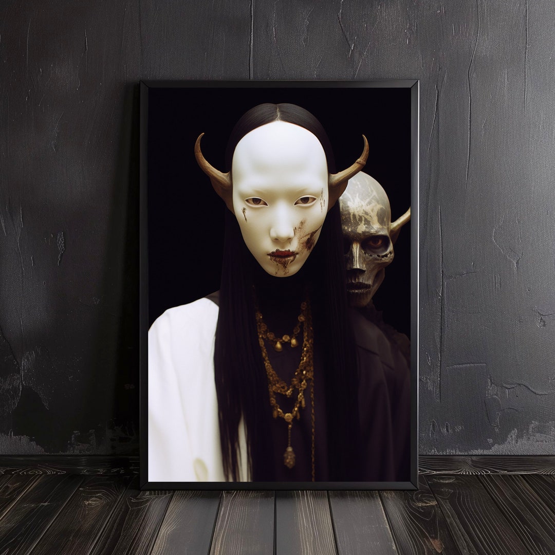 Demonic Girl Print Devil Girl Poster, J-horror Art, Gothic Home Decor ...