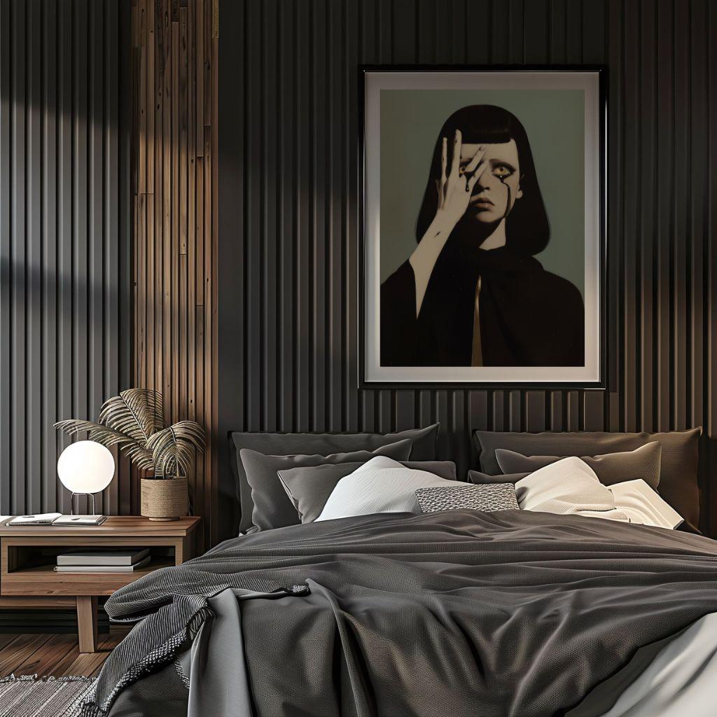 Gothic Girl Retro Horror Poster Gothic, Vintage Wall Art, Spooky Wall ...