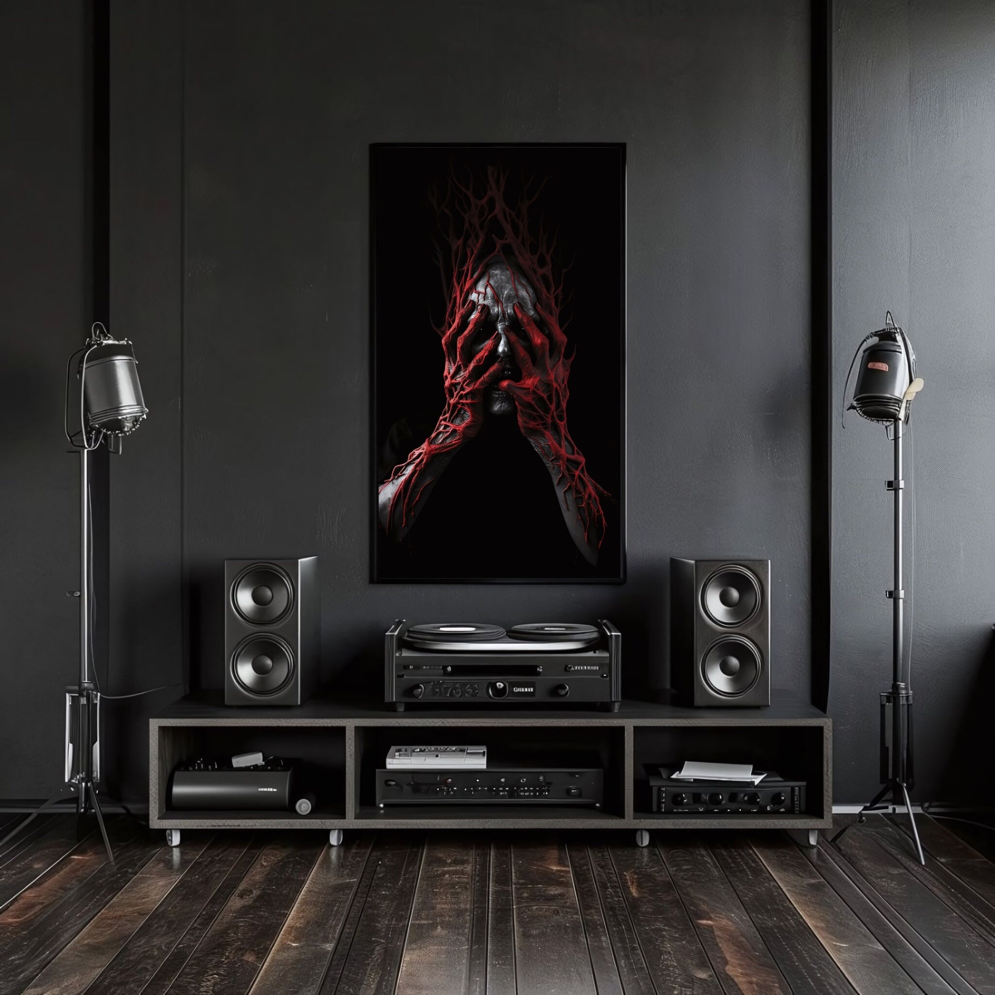 Devil Print Demon Poster, Horror Art, Occult Prints, Creepy Poster ...