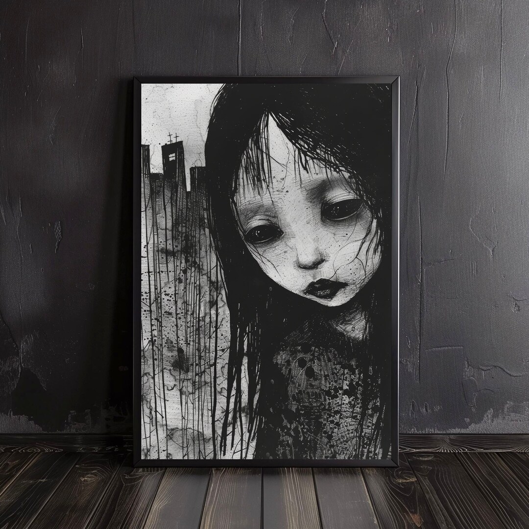 Sad Gothic Girl Poster Gothic Wall Art, Dark Art, Gothic Wall Decor ...