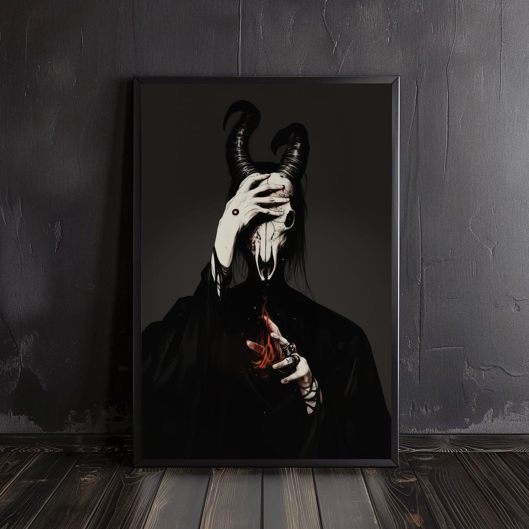 Baphomet | Occult Wall Arts, Horror Art, Occult Prints, Creepy Poster ...