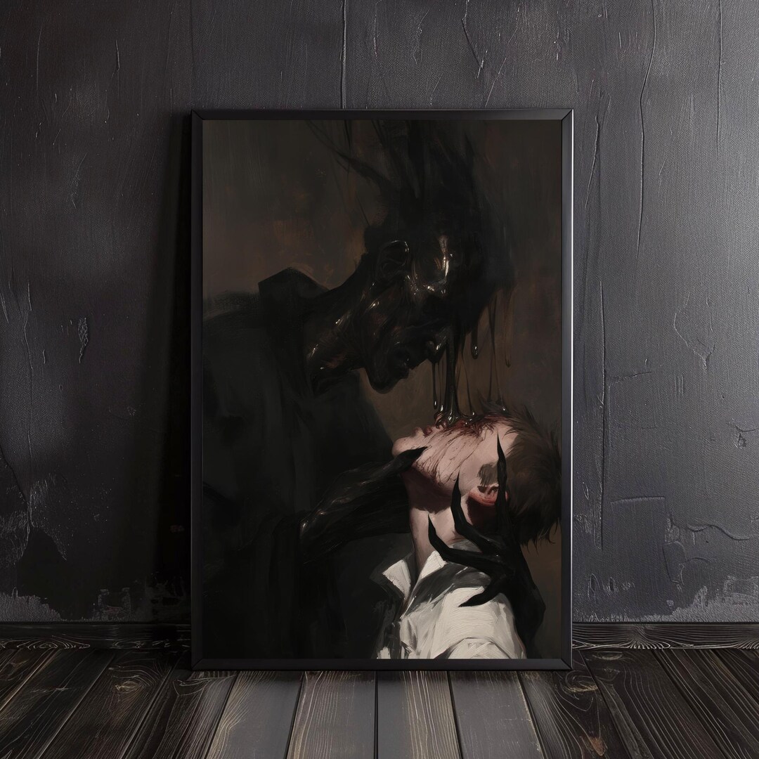 Devil's Embrace | Satan Poster, Horror Art, Occult Prints, Creepy ...