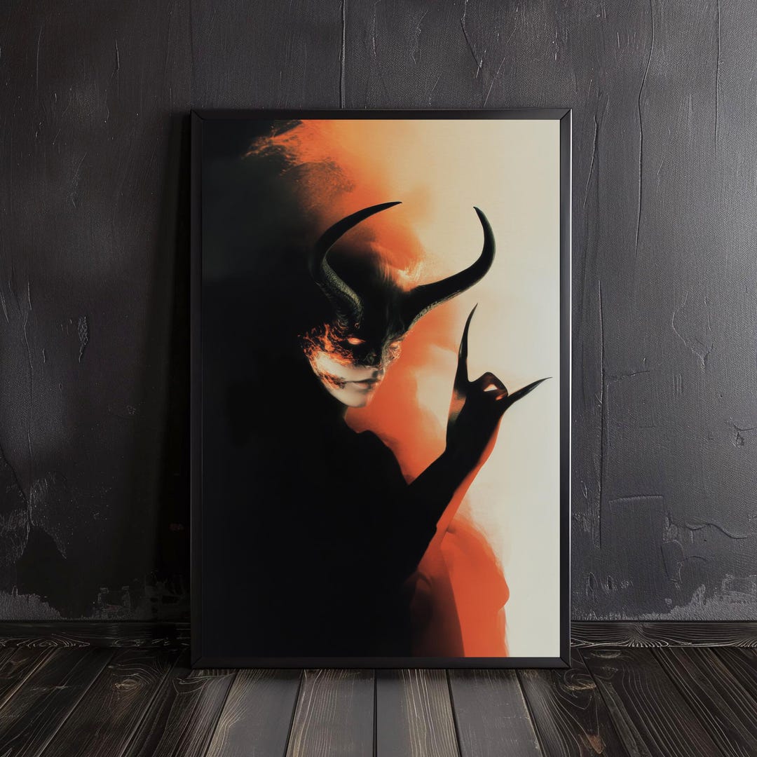 Fire Devil | Satanic Art Print, Horror Art, Occult Prints, Creepy ...