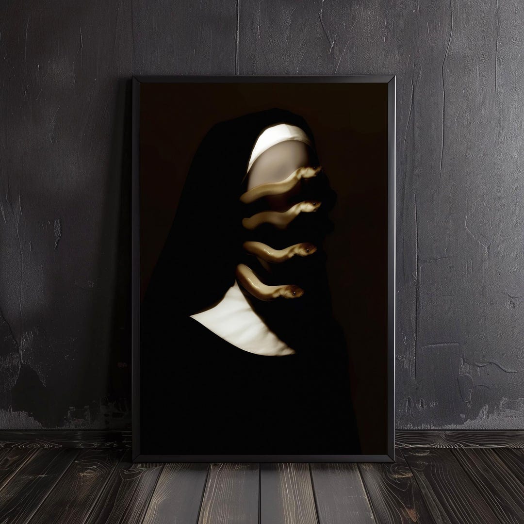 Serpent Nun | Satanic Art, Occult Poster, Horror Poster Art, Demonic ...