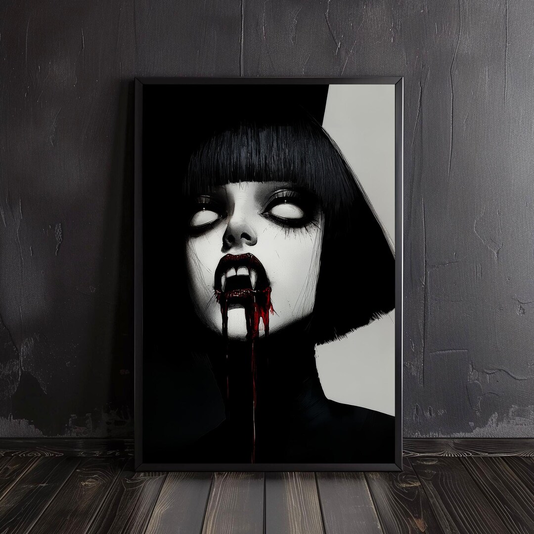 Bloody Vampiress | Vampire Poster, Vampire Art Prints, Horror Art ...