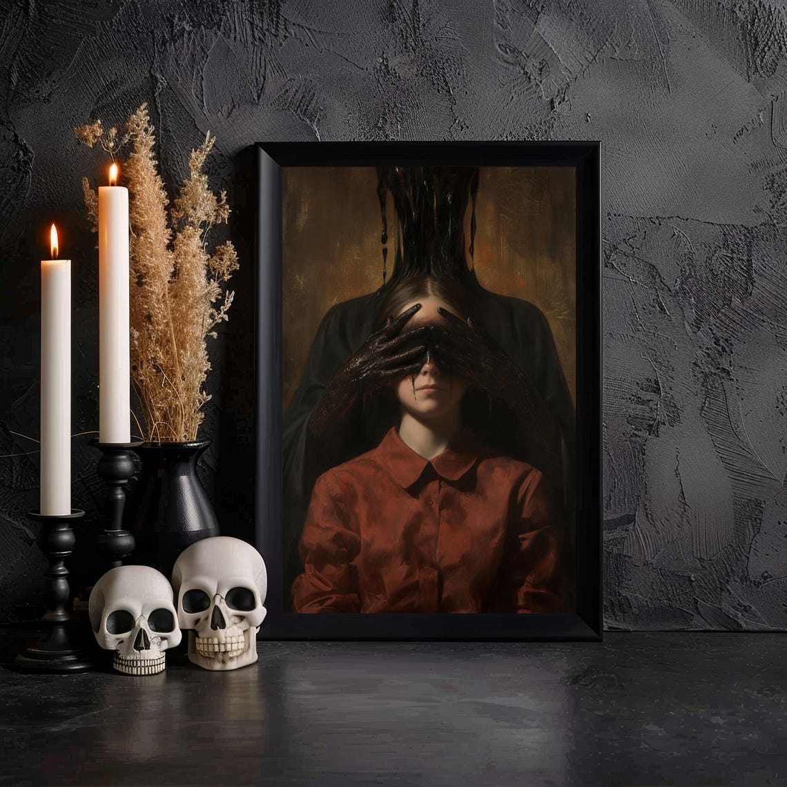 Devil's Embrace | Satan Poster, Horror Art, Occult Prints, Creepy ...
