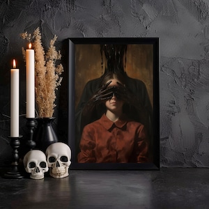 Devil's Embrace | Satan Poster, Horror Art, Occult Prints, Creepy ...