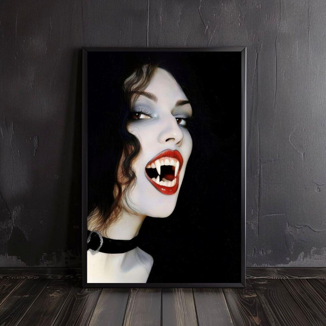 Vampiress Poster Gothic Vampire Print, Gothic Wall Art, Vampire Decor ...