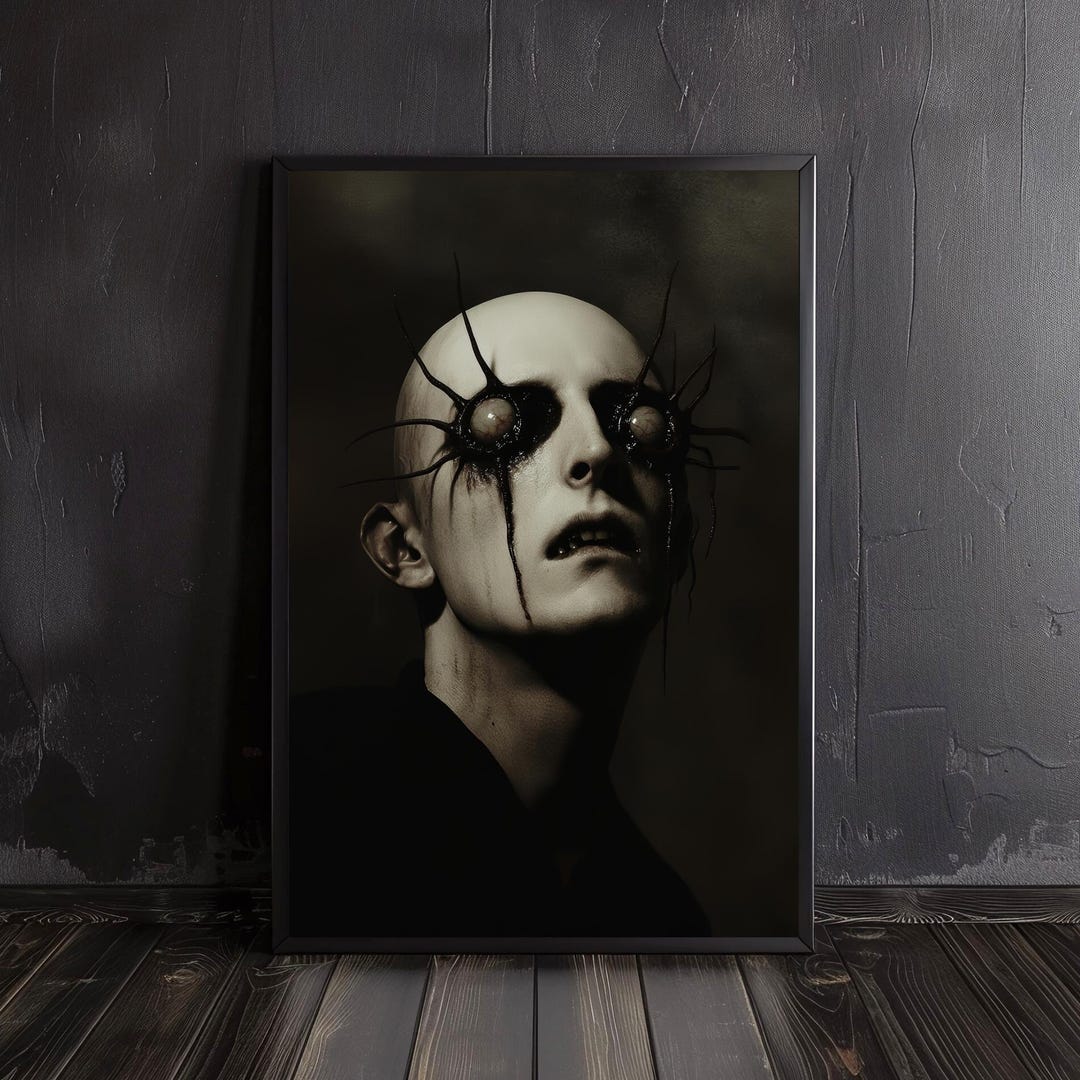 Horror Gaze Creepy Wall Arts, Horror Poster, Creepy Art Print, Eerie ...