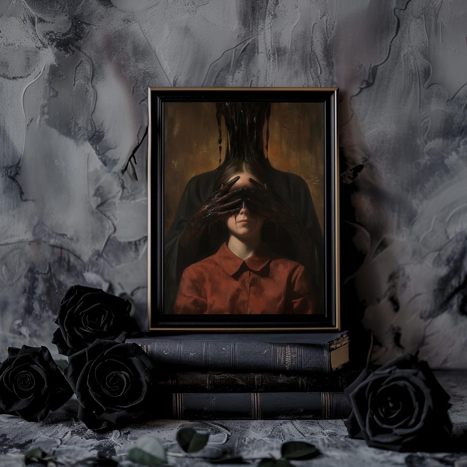 Devil's Embrace | Satan Poster, Horror Art, Occult Prints, Creepy ...