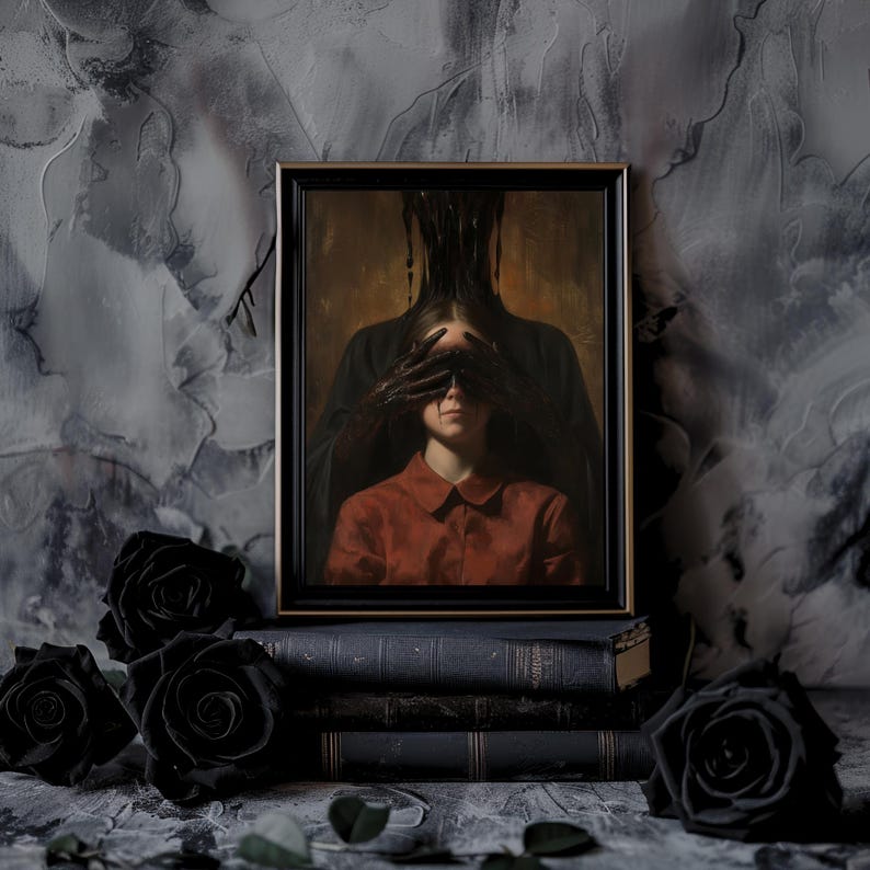 Devil's Embrace | Satan Poster, Horror Art, Occult Prints, Creepy ...
