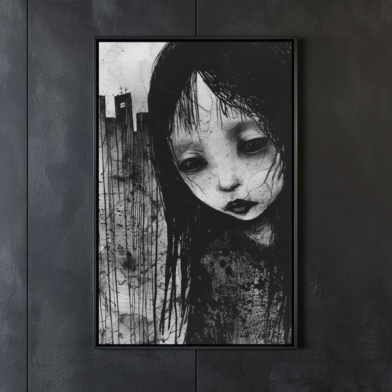 Sad Gothic Girl Poster Gothic Wall Art, Dark Art, Gothic Wall Decor ...