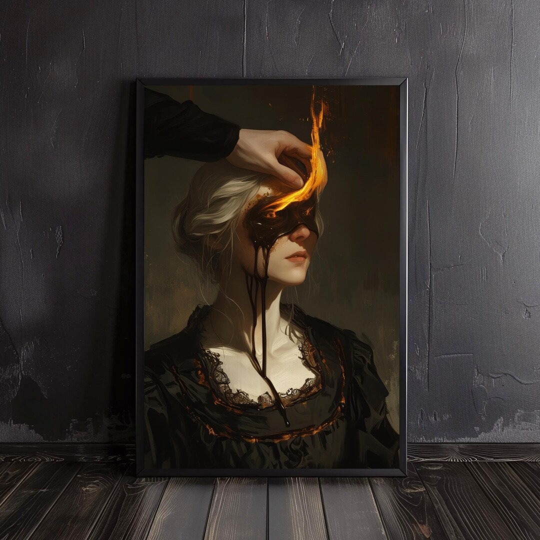 Devil's Embrace | Occult Poster, Horror Art, Demonic Prints, Creepy ...