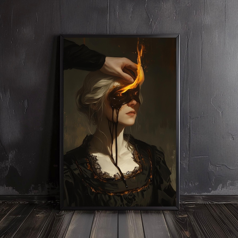 Devil's Embrace | Occult Poster, Horror Art, Demonic Prints, Creepy ...