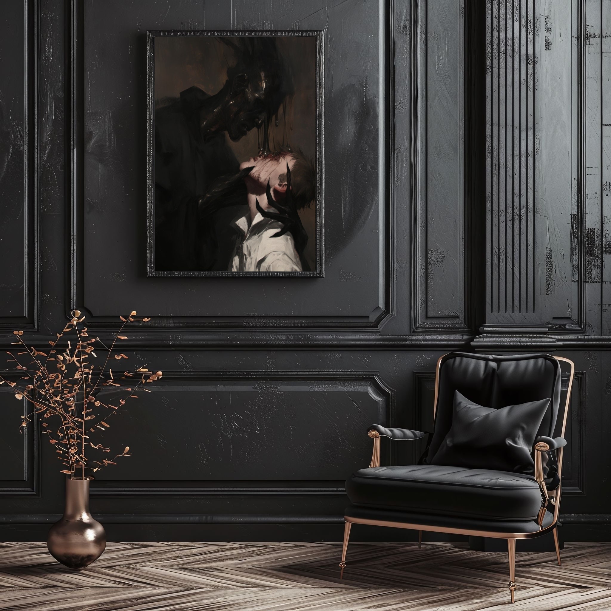 Devil's Embrace Satan Poster, Horror Art, Occult Prints, Creepy Poster ...