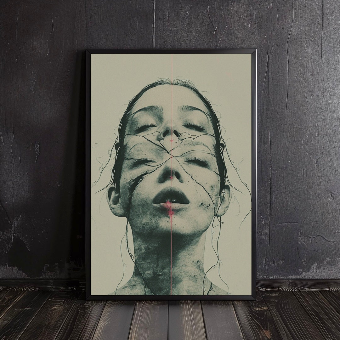 Creepy Girl Poster | Abstract Print, Horror Poster, Occult Poster Art ...