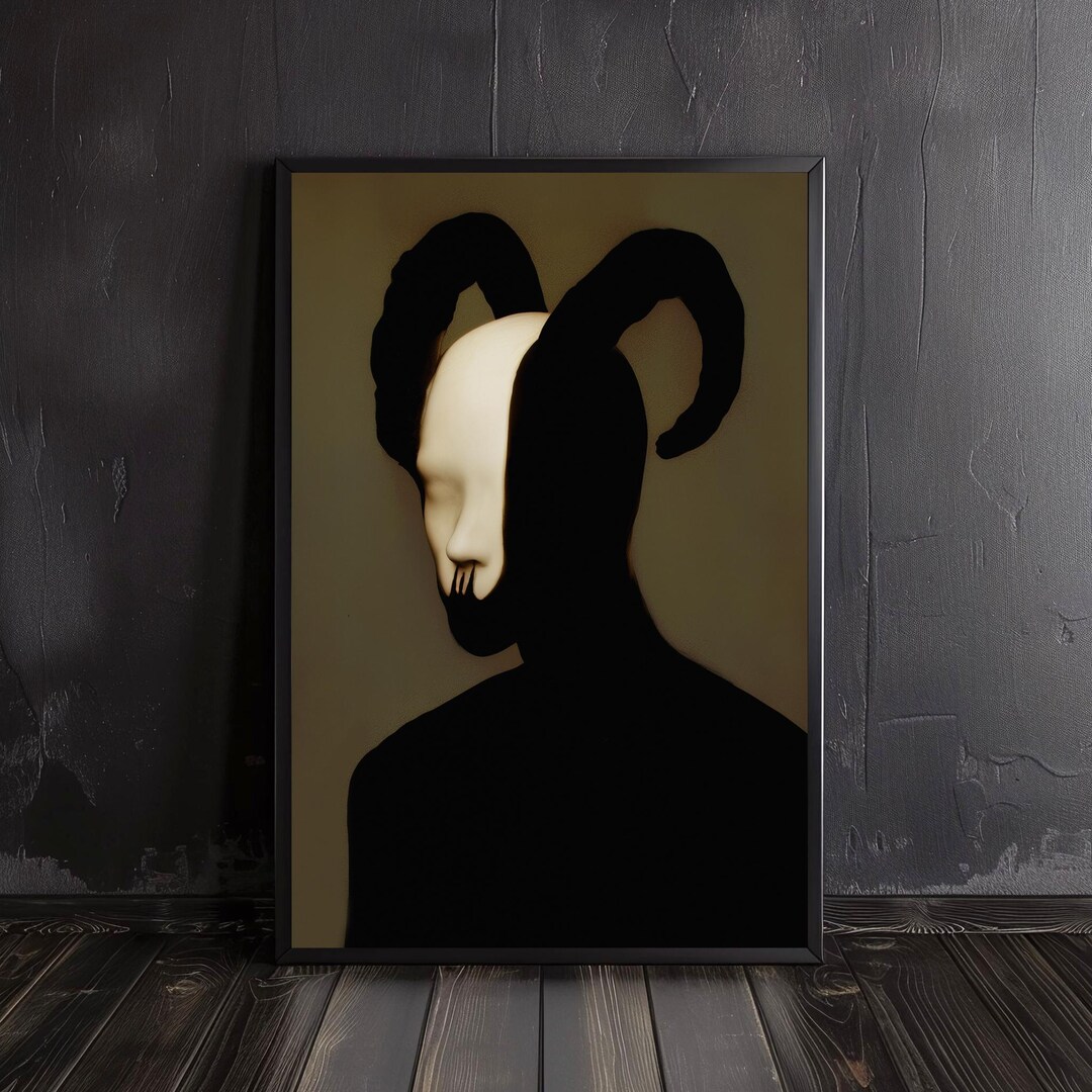 Silent Demon | Satanic Wall Arts, Devil Poster, Horror Art, Occult ...