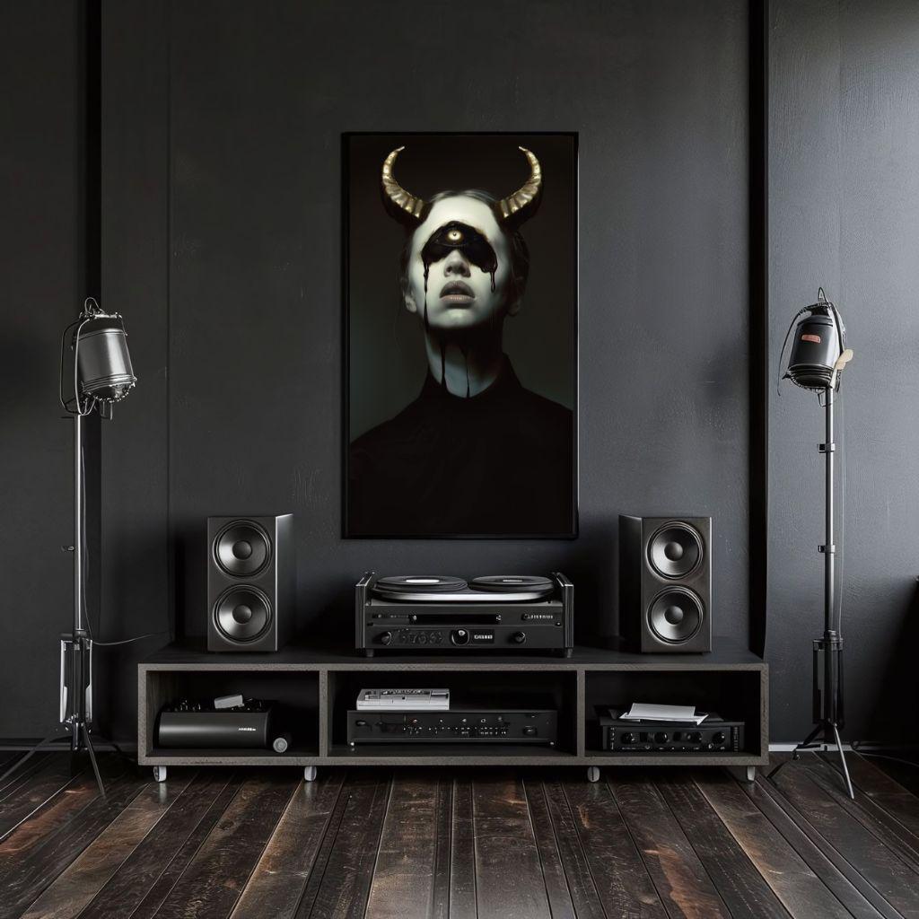 Creepy Demoness Devil Poster, Satanic Art, Succubus Poster, Demonic ...